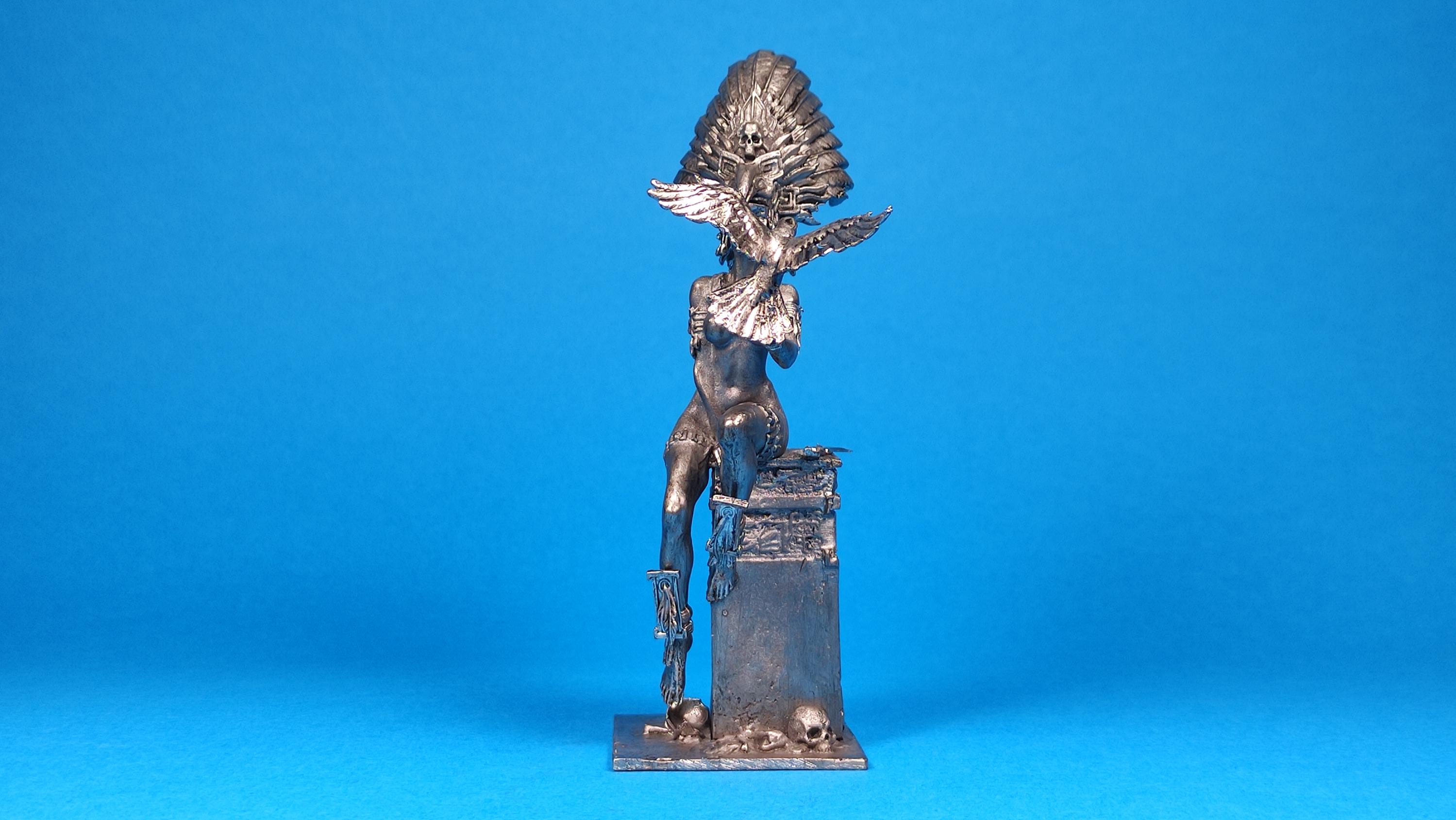 Tin Miniature 75mm, Figurine of Aztec Priestess, 14th Century. Metal ...