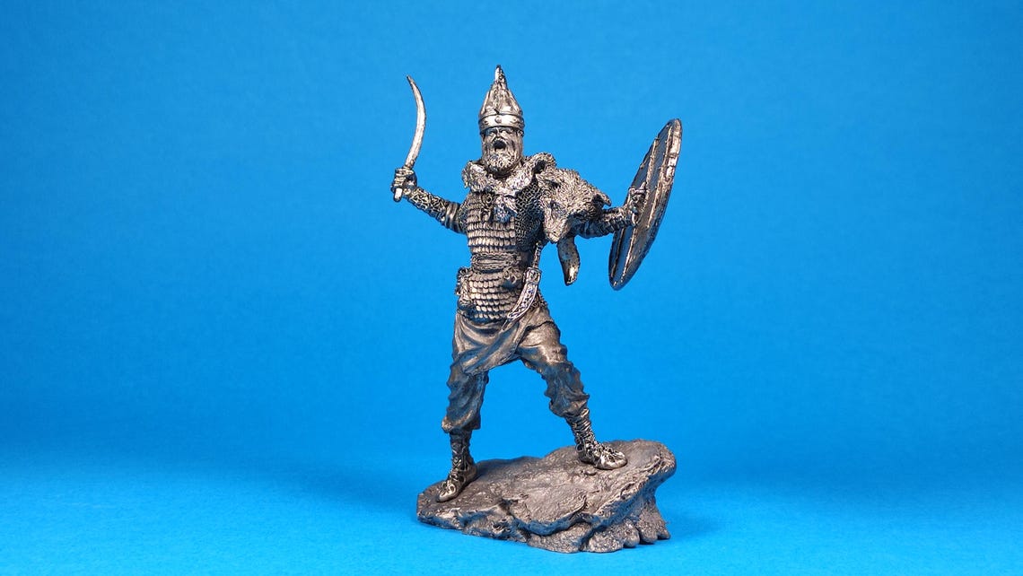 Tin Miniature 75 Mm, Figurine of Dacian Warrior, 101 AD. Metal Figure ...