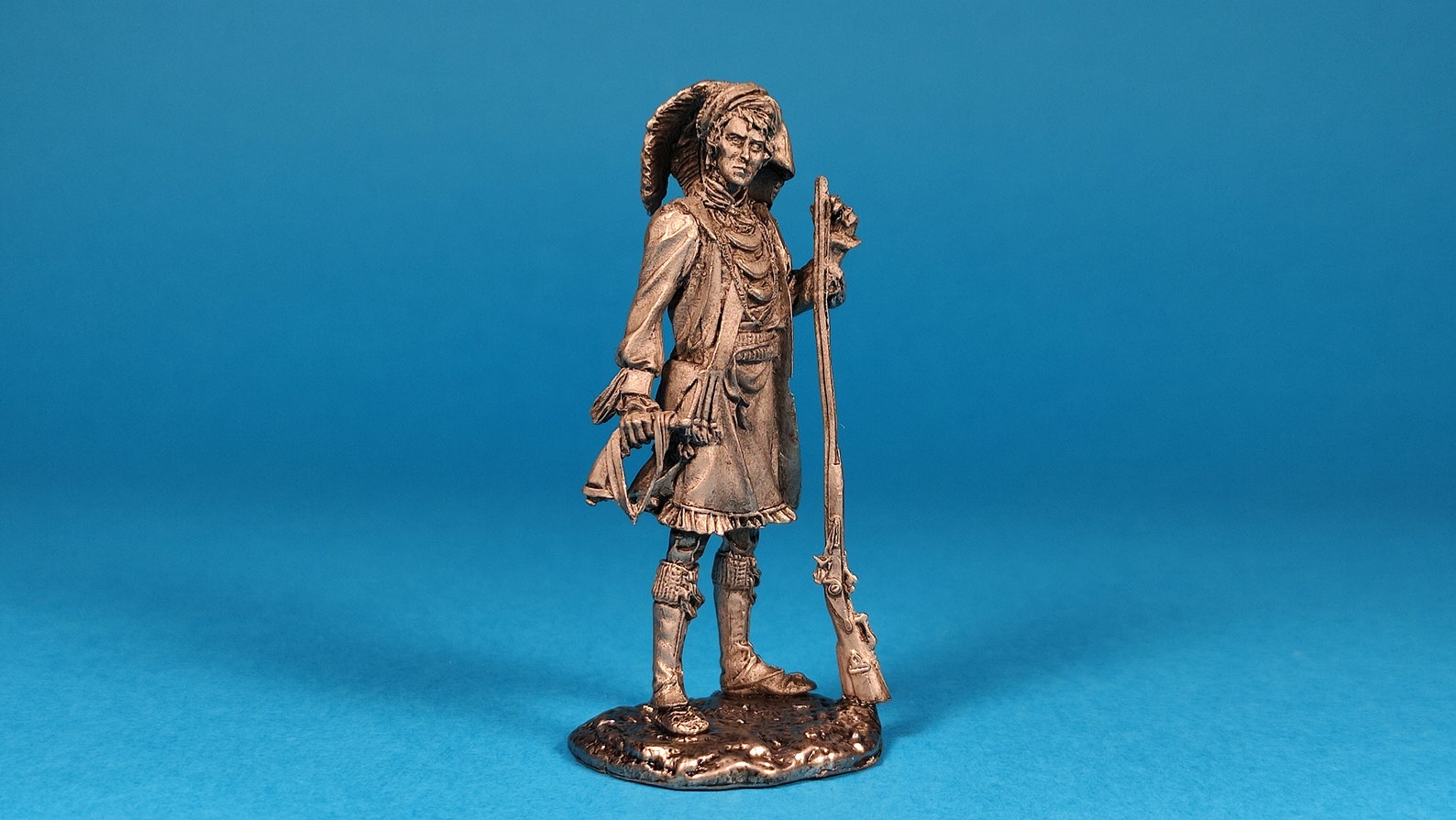 Tin Miniature, Figurine of Osceola, Seminole Leader. Metal Figure a ...