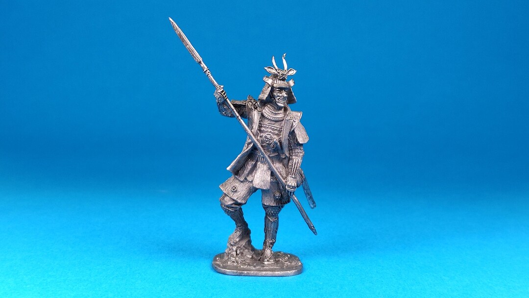 Tin Miniature, Figurine of Samurai, XVI-XVII Century. Tin 54mm. Scale1 ...