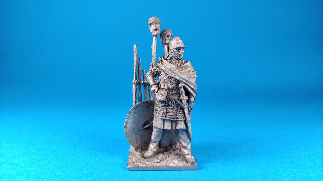 White Metal Miniature Figurine of а Anglo-saxon, 7th Century AD. Metal ...