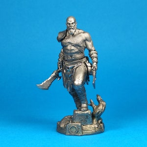 White Metal Miniature Figurine of Kratos With the Blades of Chaos ...