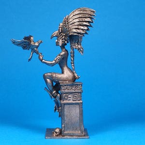 Tin Miniature 75mm, Figurine of Aztec Priestess, 14th Century. Metal ...