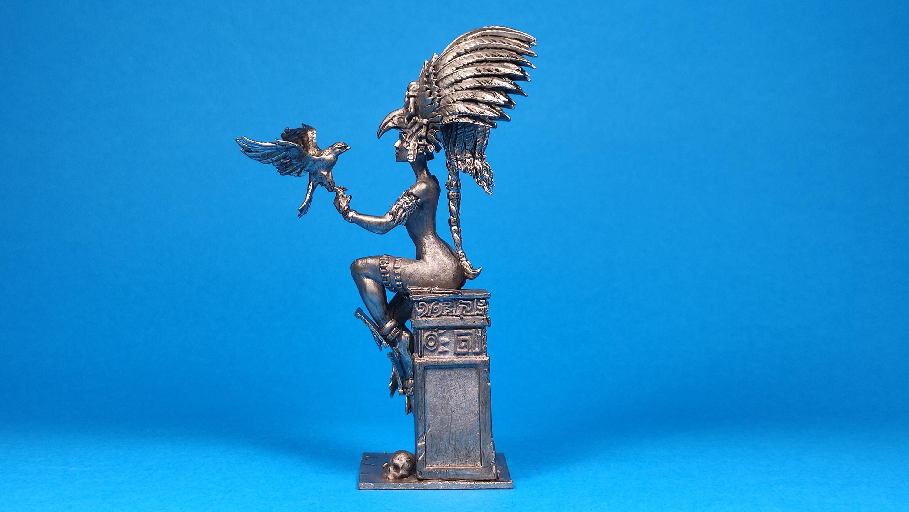 Tin Miniature 75mm, Figurine of Aztec Priestess, 14th Century. Metal ...