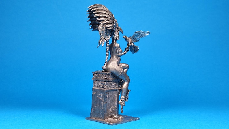 Tin Miniature 75mm, Figurine of Aztec Priestess, 14th Century. Metal ...