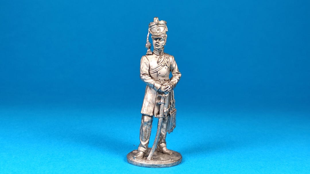 Tin Miniature, Figurine of Officer of the Hussar Regiment, Baden 1812 ...