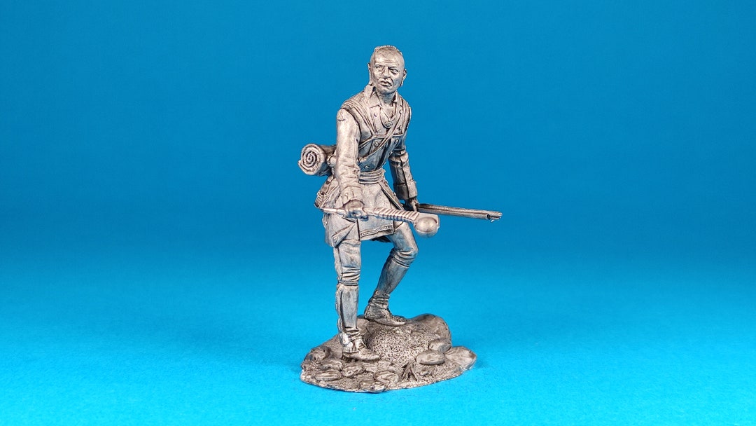 Tin Miniature, Figurine of Mohawk Warrior. Metal Figure a Mohawk ...