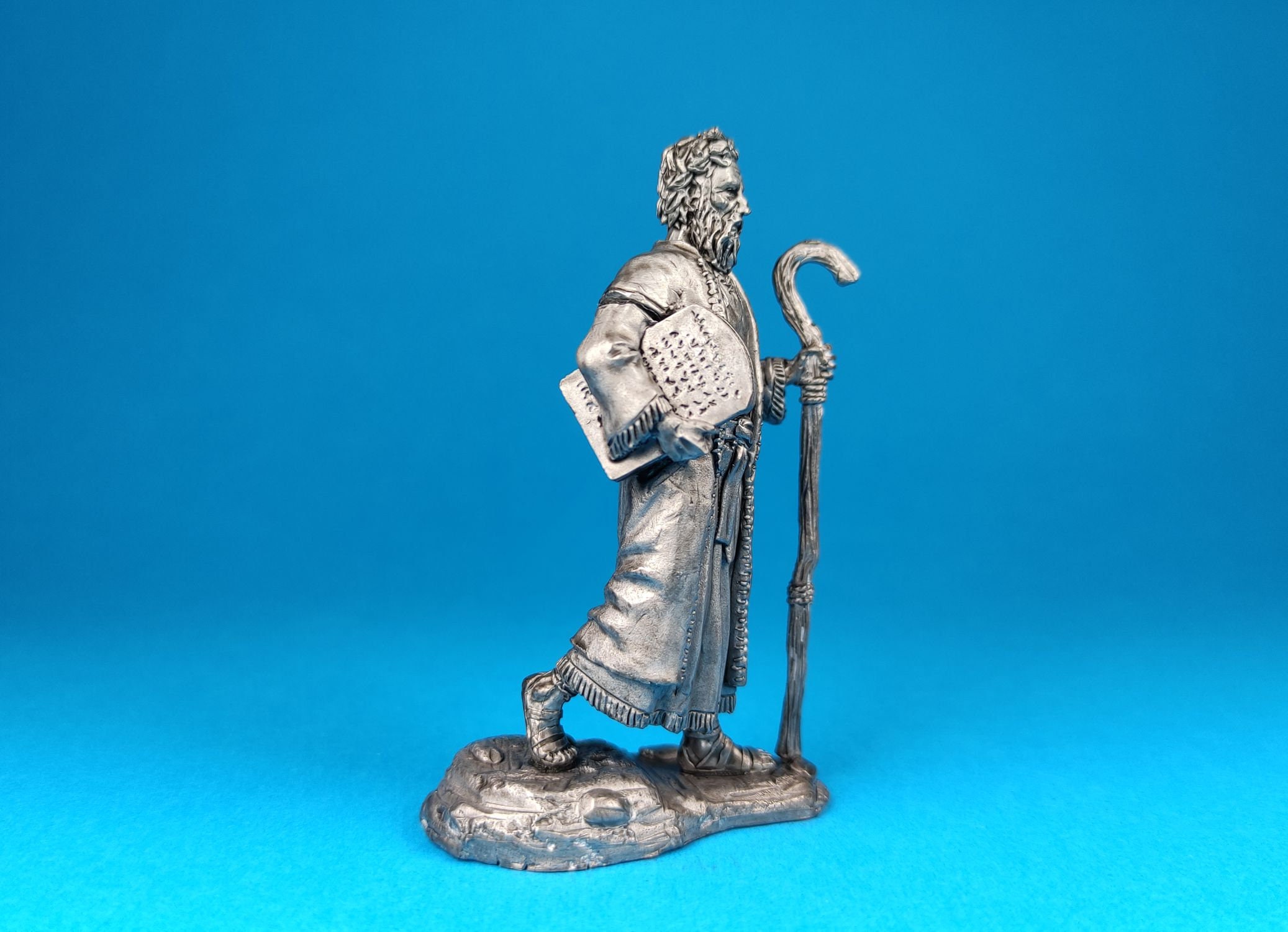 Tin Miniature Figurine of Moses, Metal Figurine of Moses Scale / 1:32 ...