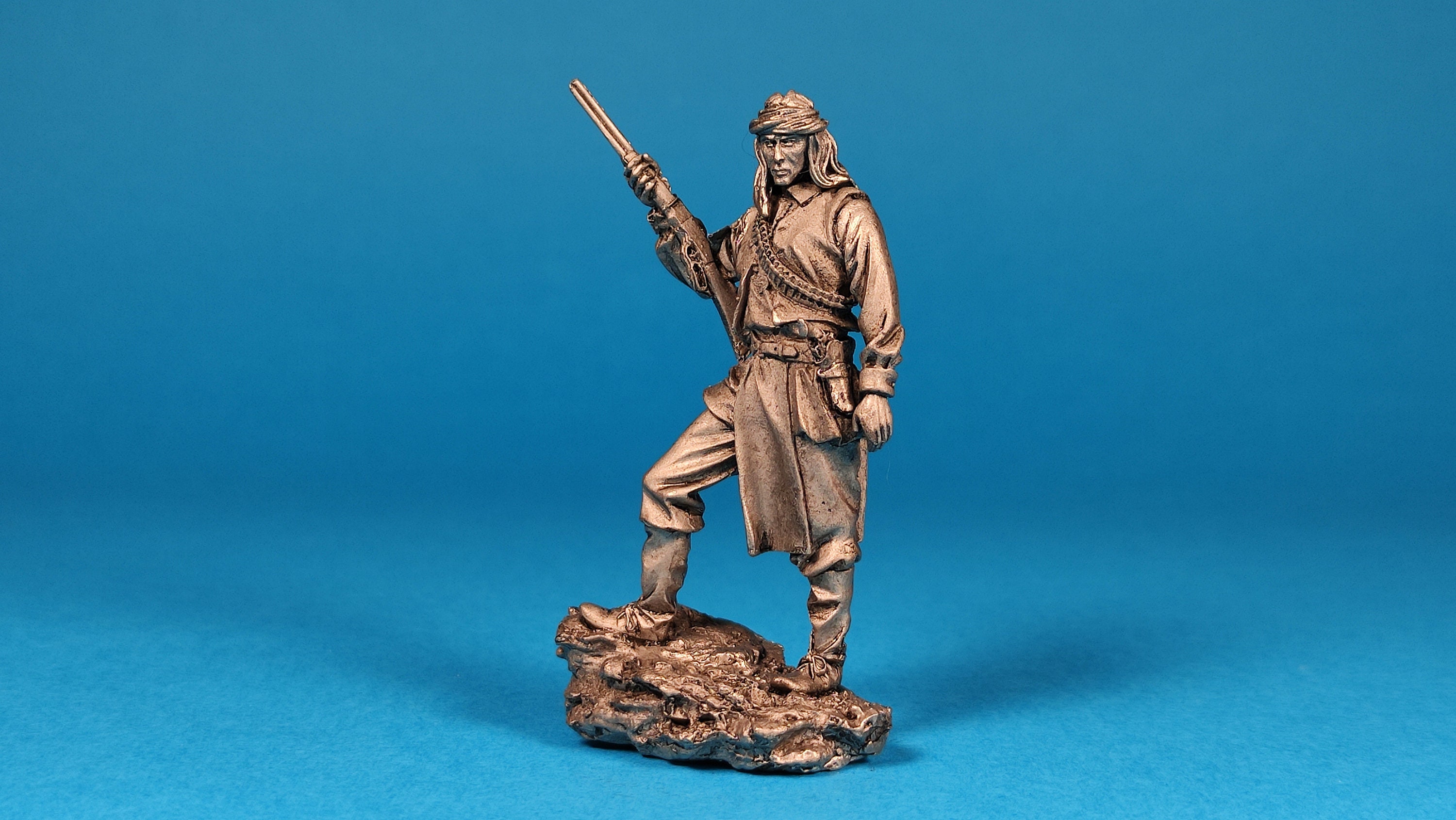 Tin Miniature, Figurine of Apache Indian. Metal Figure a Apache Indian ...