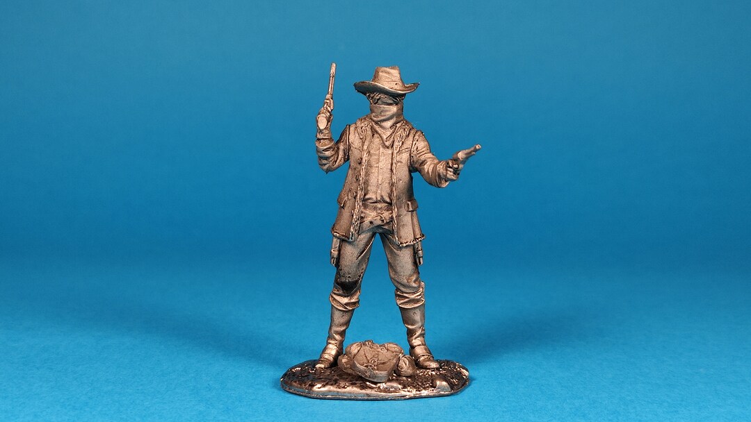 Tin Miniature, Figurine of Billy the Kid. Metal Figure a Tom Billy the ...