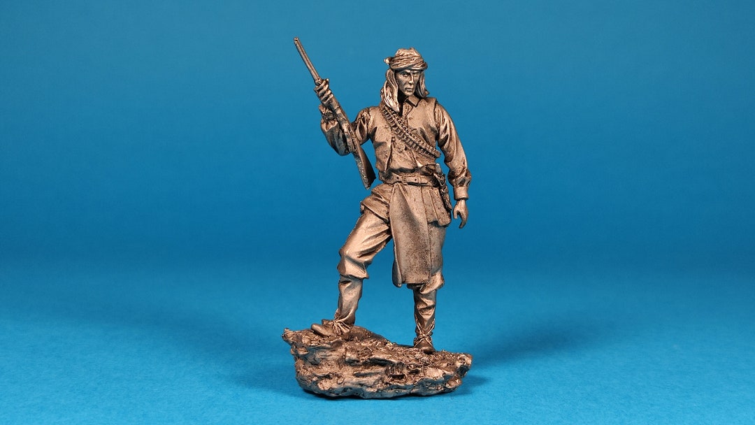 Tin Miniature, Figurine of Apache Indian. Metal Figure a Apache Indian ...