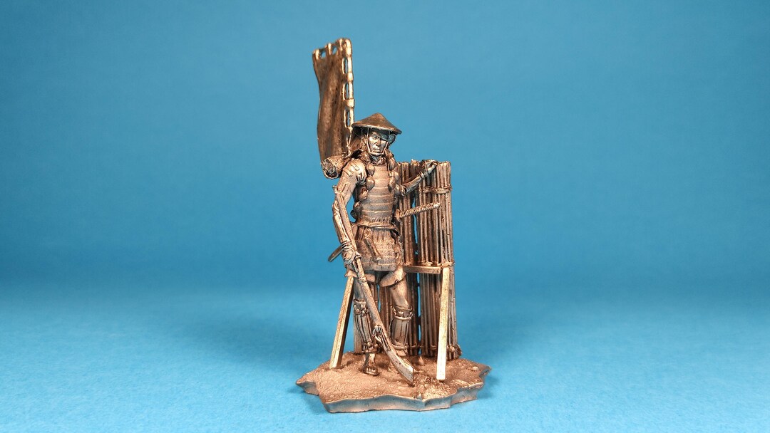 Tin Miniature 54mm, Figurine of Ashigaru With Arquebus, 16th Century ...