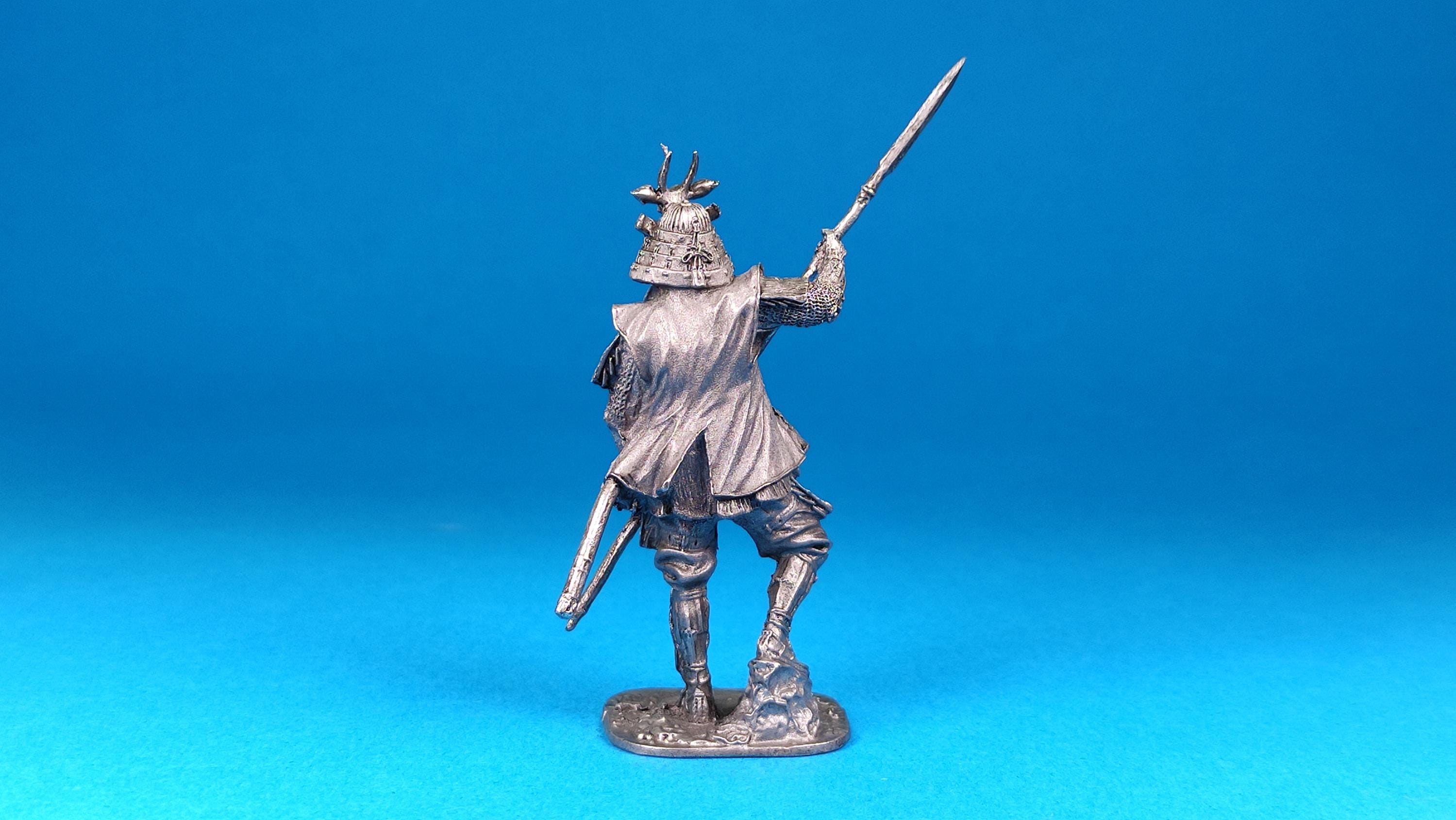 Tin Miniature, Figurine of Samurai, XVI-XVII Century. Tin 54mm. Scale1 ...