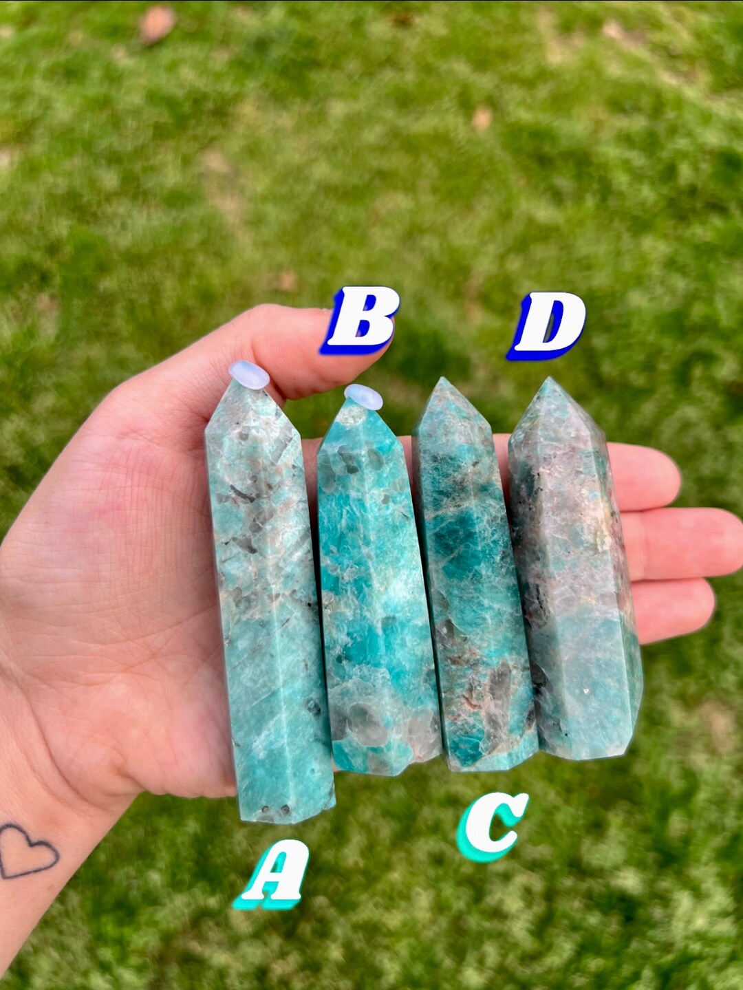 Amazonite With Smokey Quartz Towers - Etsy