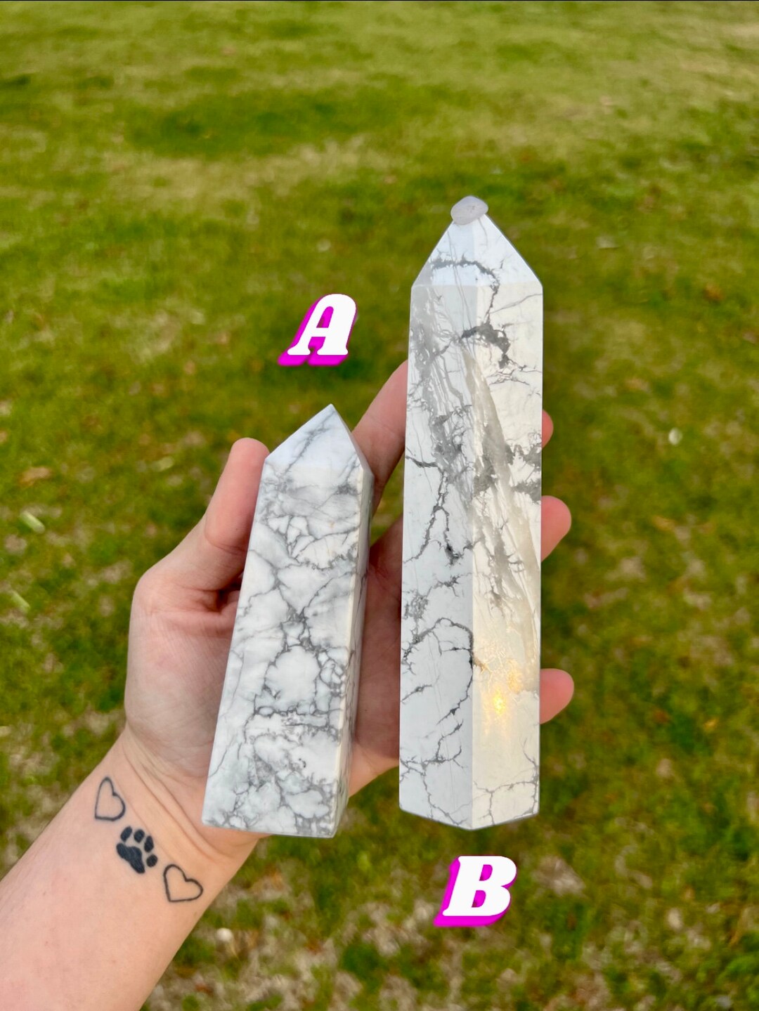 Big Thick Gorgeous Howlite Crystal Towers - Etsy