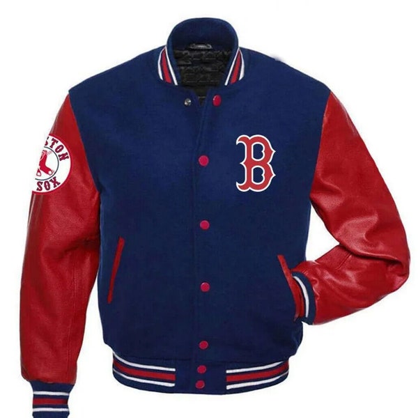 Red and Blue Varsity Jacket - Etsy