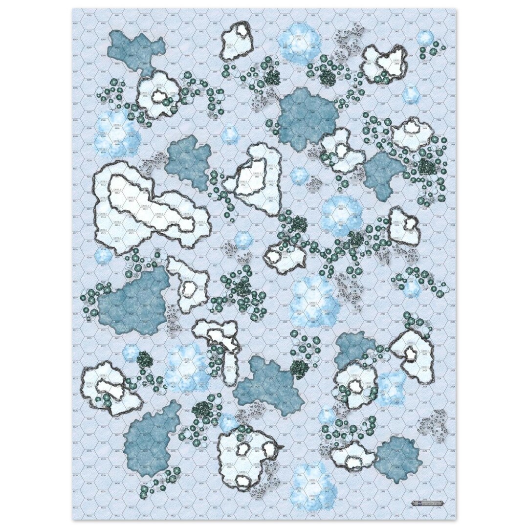 Snow Battletech Custom Map Matte Paper Poster 75x100 Cm / 30x40″ - Etsy