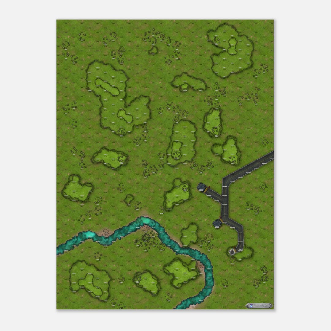 River Plains Custom Battletech Battlemap Matte Paper Poster 75x100 Cm ...