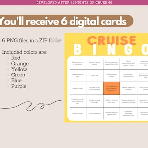 People Watching Bingo Cards for Cruises Set of 6 Printable Mild Adult ...