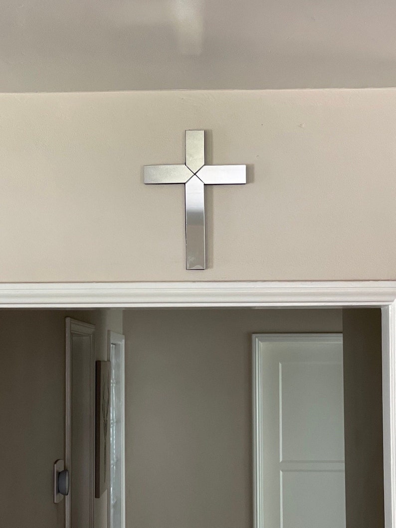 Wall Mounted Mirrored Cross - Etsy