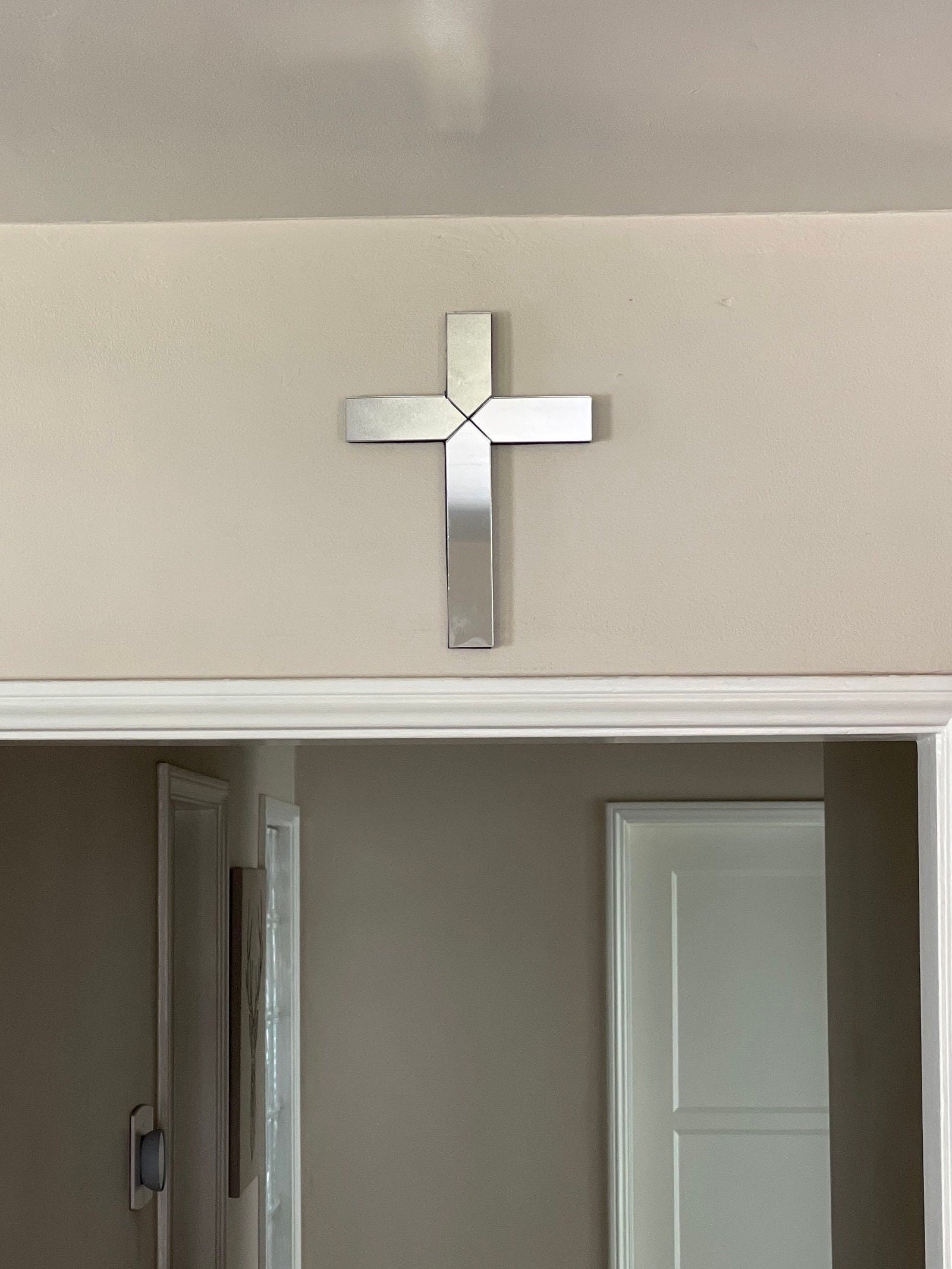 Wall Mounted Mirrored Cross - Etsy