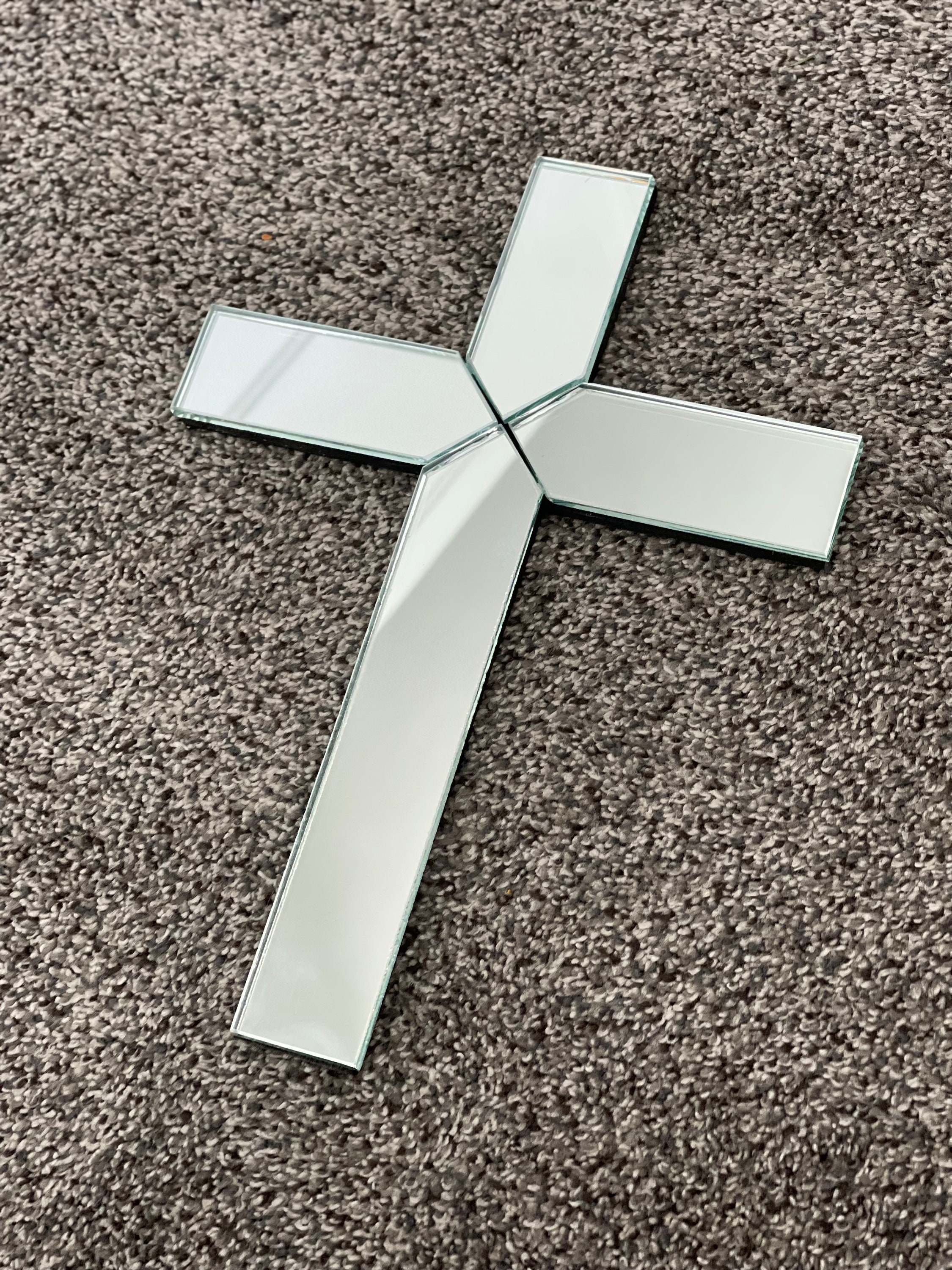 Wall Mounted Mirrored Cross - Etsy