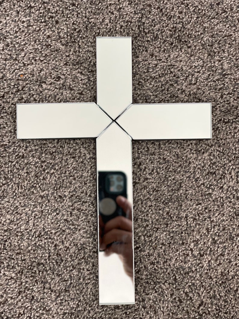 Wall Mounted Mirrored Cross - Etsy