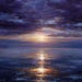 Twilight Radiance Abstract Ocean Sunset Canvas Art - Etsy