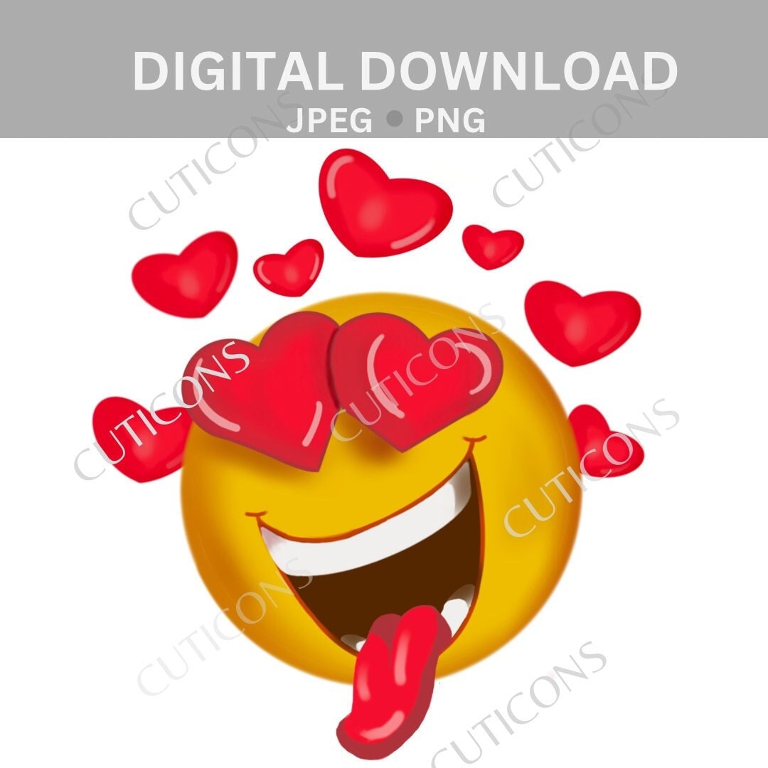Love Emoji, Download, Png File, Jpeg File, Printable, Cute, Cuticon ...