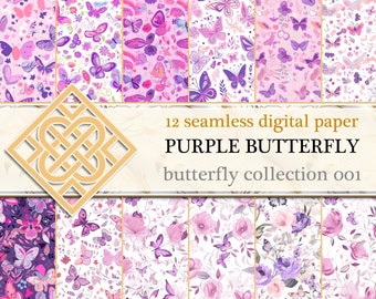 Butterfly Digital Paper - Etsy
