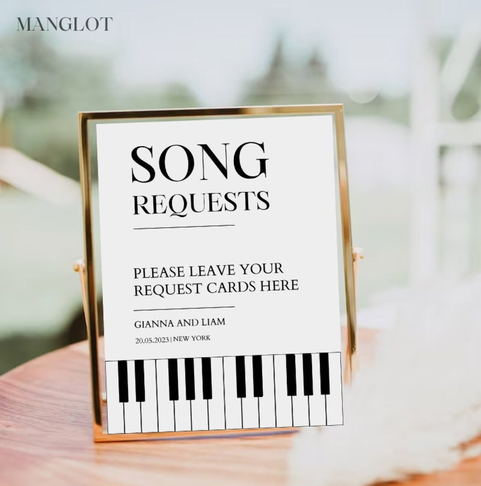 Personalized Song Requests Sign for Wedding Game Template Modern ...