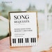 Personalized Song Requests Sign for Wedding Game Template Modern ...