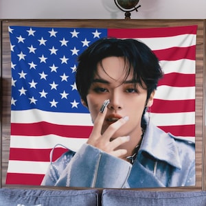 Stray Kids Lee Know Flag Banner, Lee Know Stray Kids Kpop American Flag ...