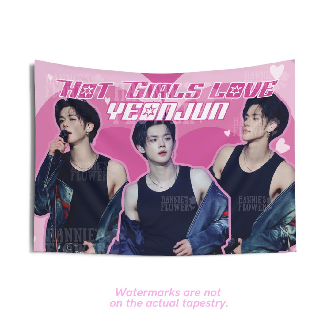 Yeonjun TXT Hot Girls Concert Flag, TXT Yeonjun Kpop Banner, Wall ...