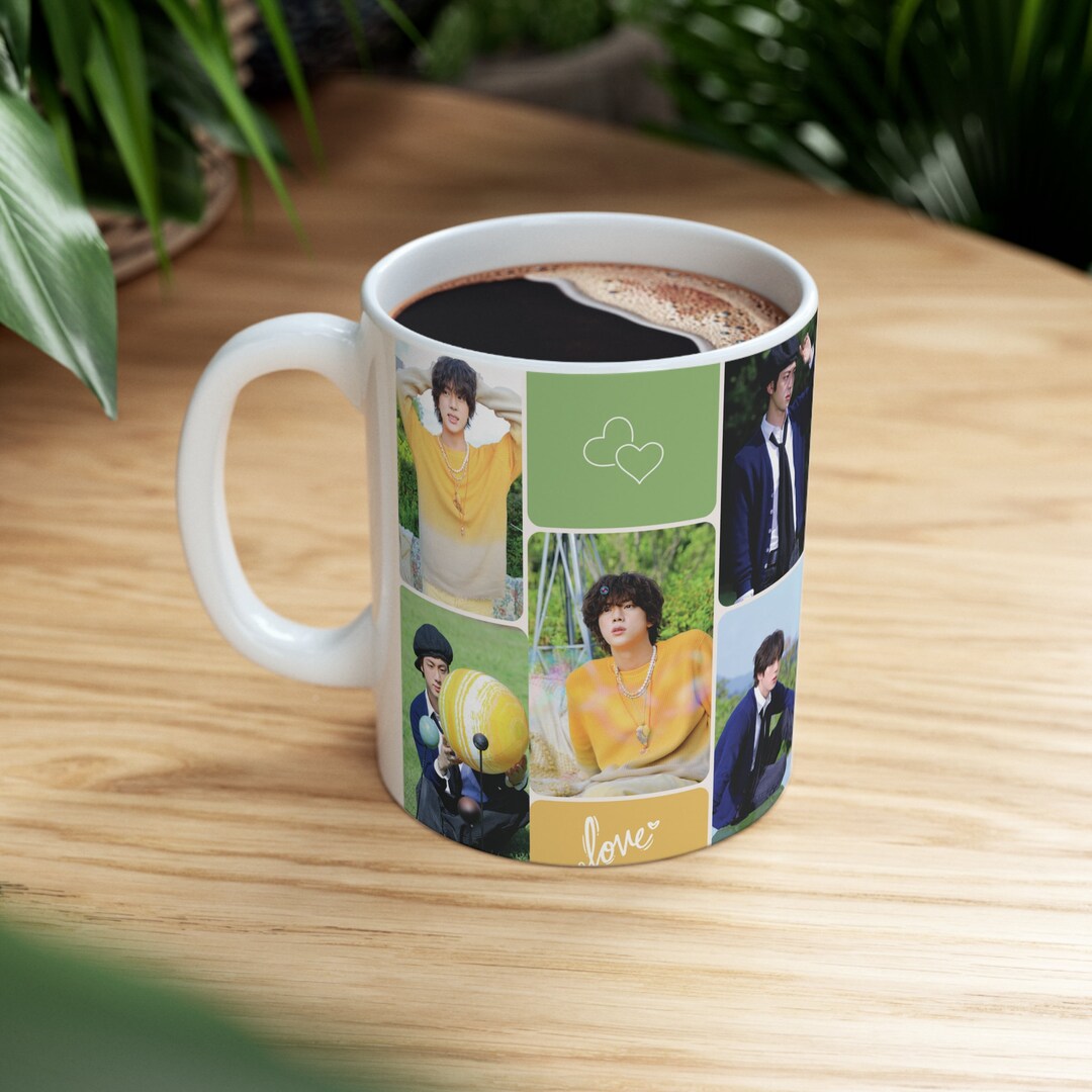 Custom K-pop Photo Mug Jin BTS Kim Seokjin Mug, Army K-pop Gift Jin ...
