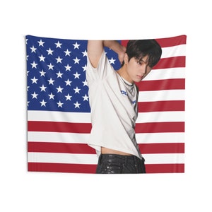 Enhypen Jay Flag Banner, Jay Park Enhypen Kpop American Flag Tapestry ...