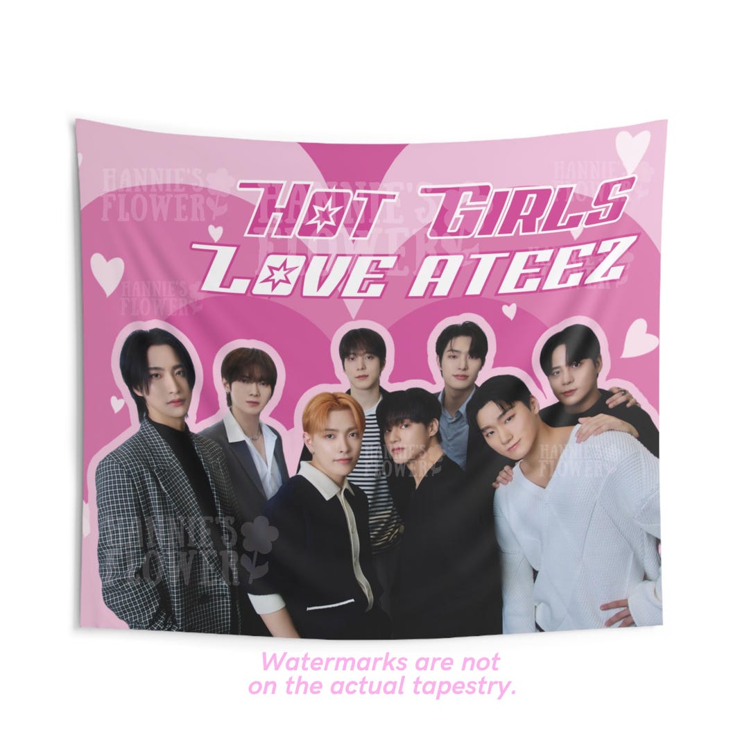 Ateez Hot Girls Concert Flag, Ateez Kpop Flag, Ateez Photo Banner, Gift ...