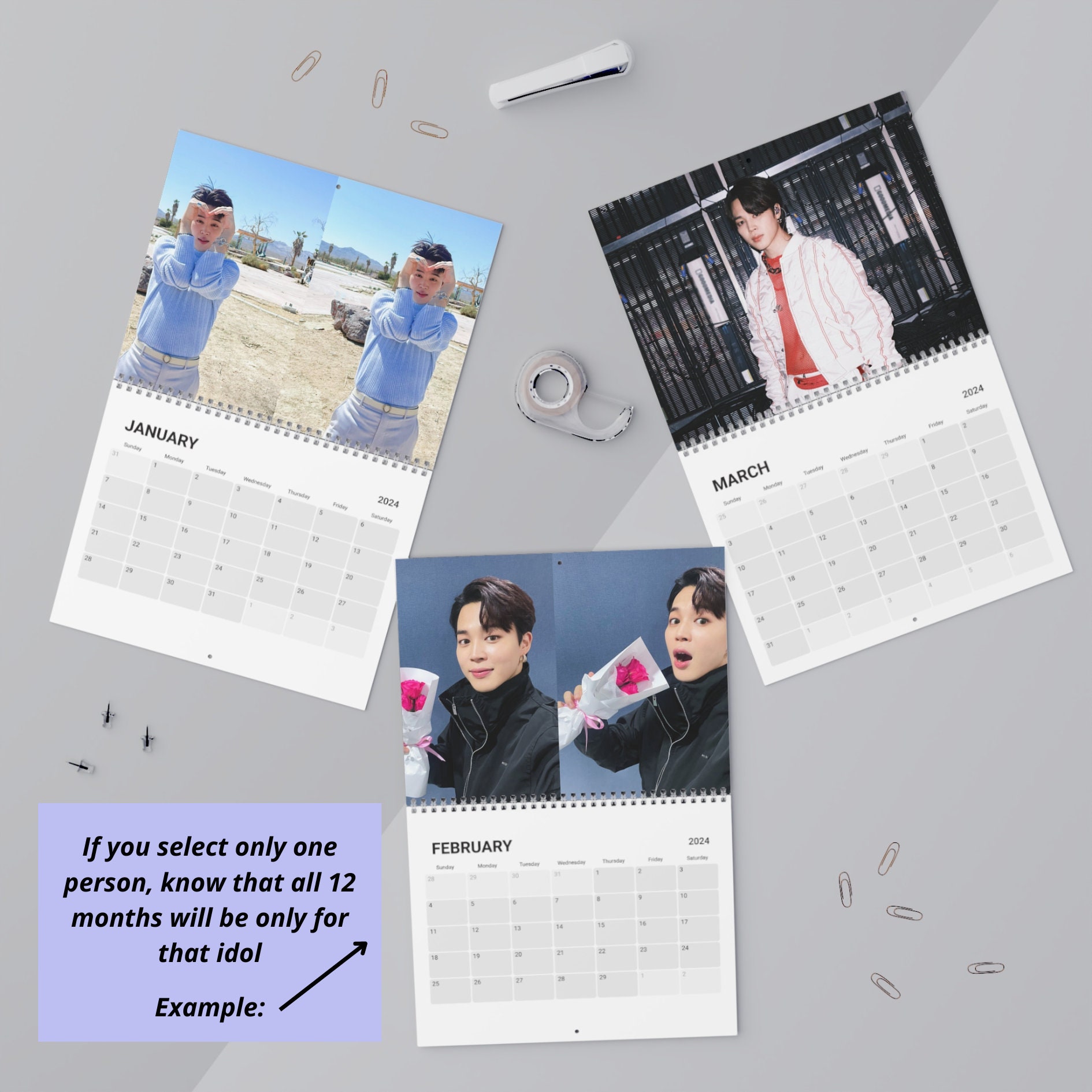 Wall Calendar 2024 Kpop Seventeen Custom Calendar Gift for - Etsy Australia