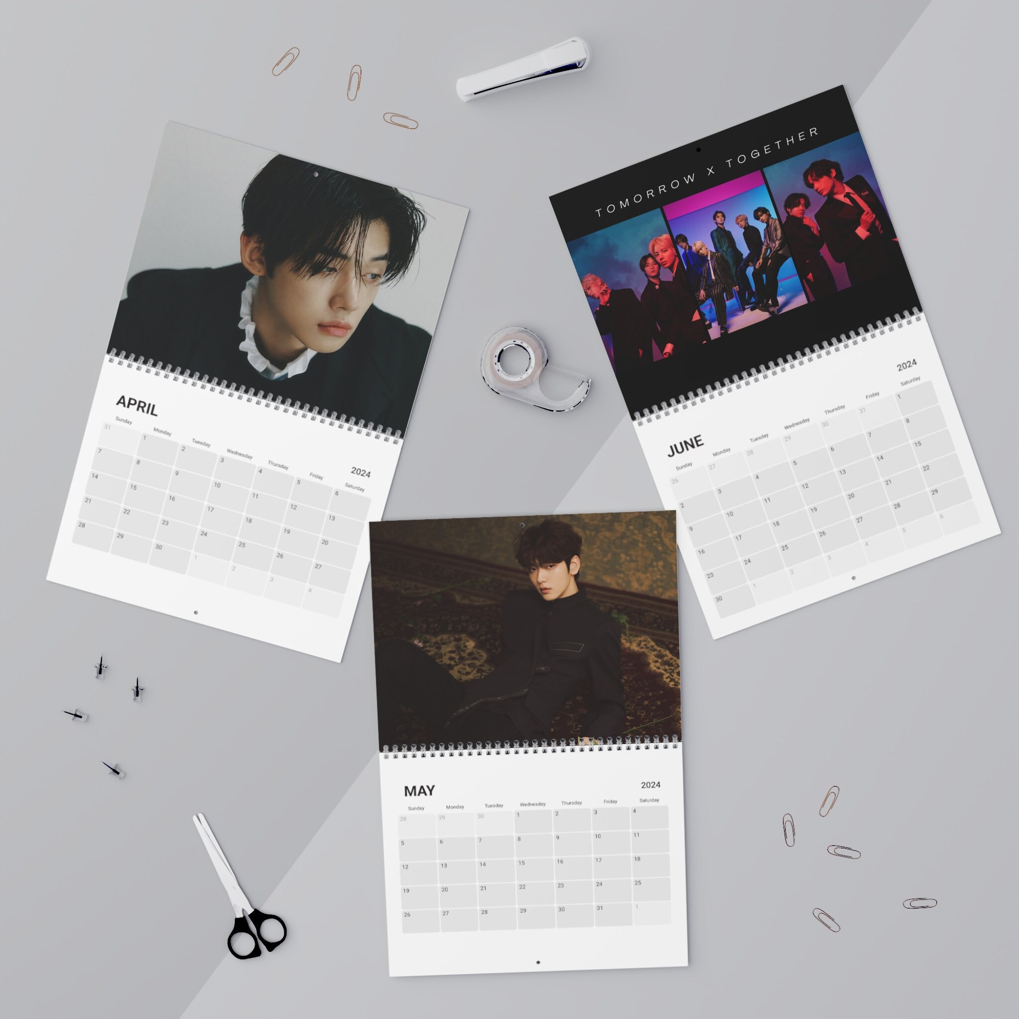 Wall Calendar 2024 Kpop TXT Custom Calendar Gift for Moa, Calendar Kpop 2024 Tomorrow X Together ...