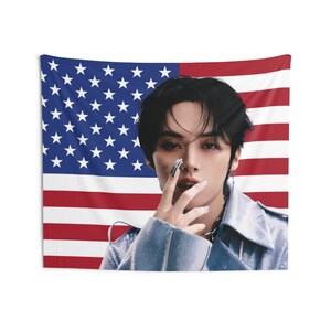 Stray Kids Lee Know Flag Banner, Lee Know Stray Kids Kpop American Flag ...