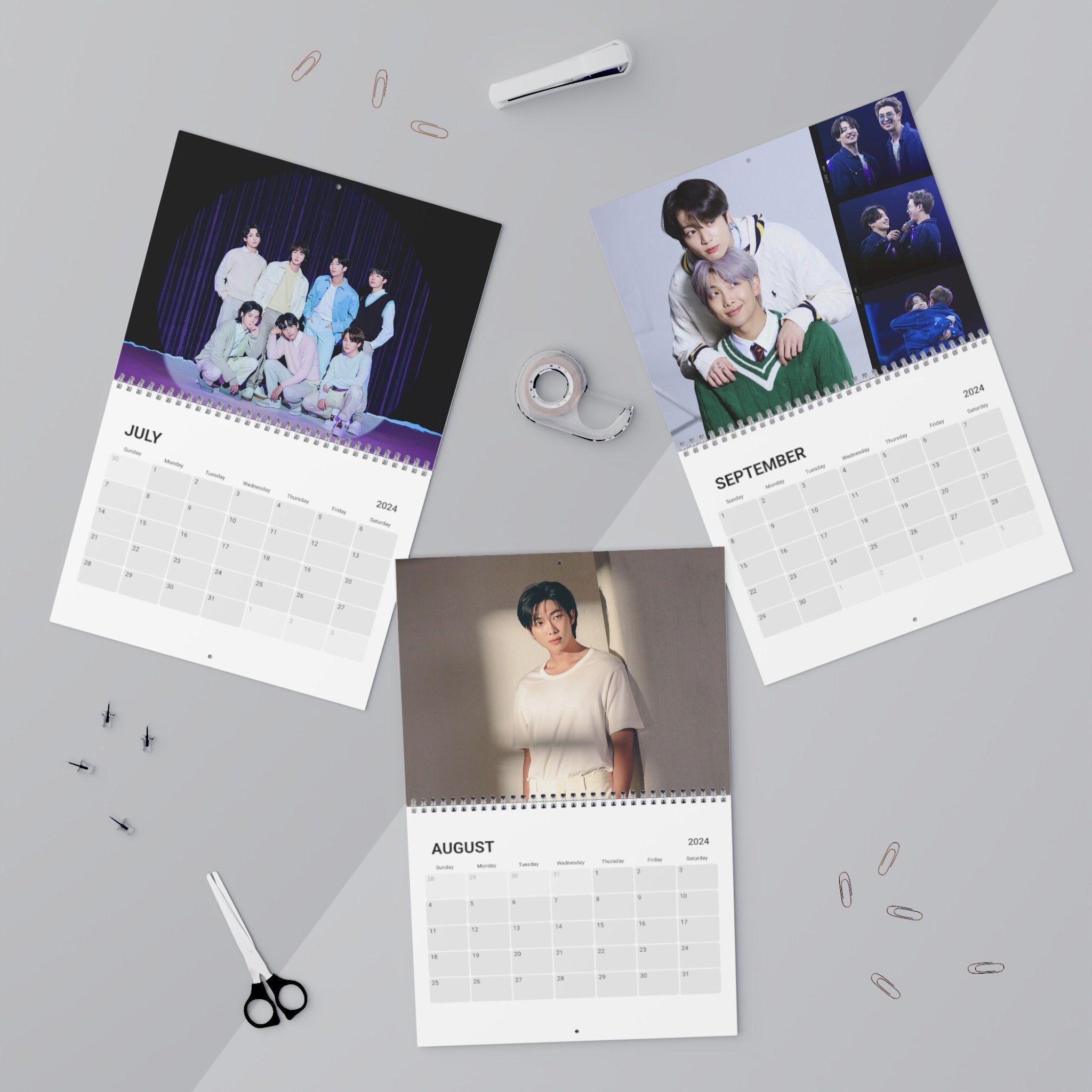 Kpop Calendar 2024 BTS Custom Wall Calendar K-pop 2024 BTS Jimin ...