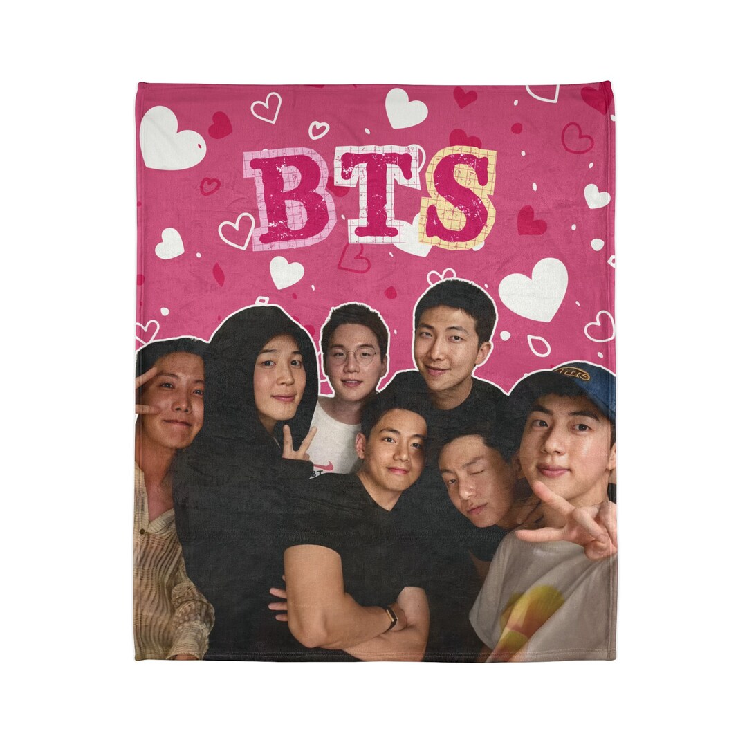 BTS Blanket, Bts Group Photo Blanket, BTS Personalized Blanket, Gift ...