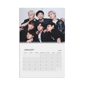 BTS Wall Calendar 2025, Kpop BTS Custom Calendar, Gift for Army ...