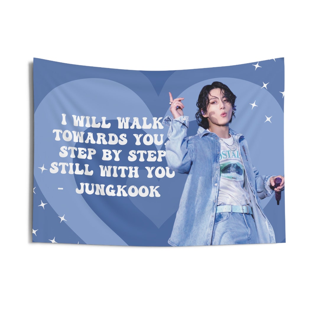 Jungkook BTS Flag, Jungkook Still With You, BTS Jungkook Photo Banner ...
