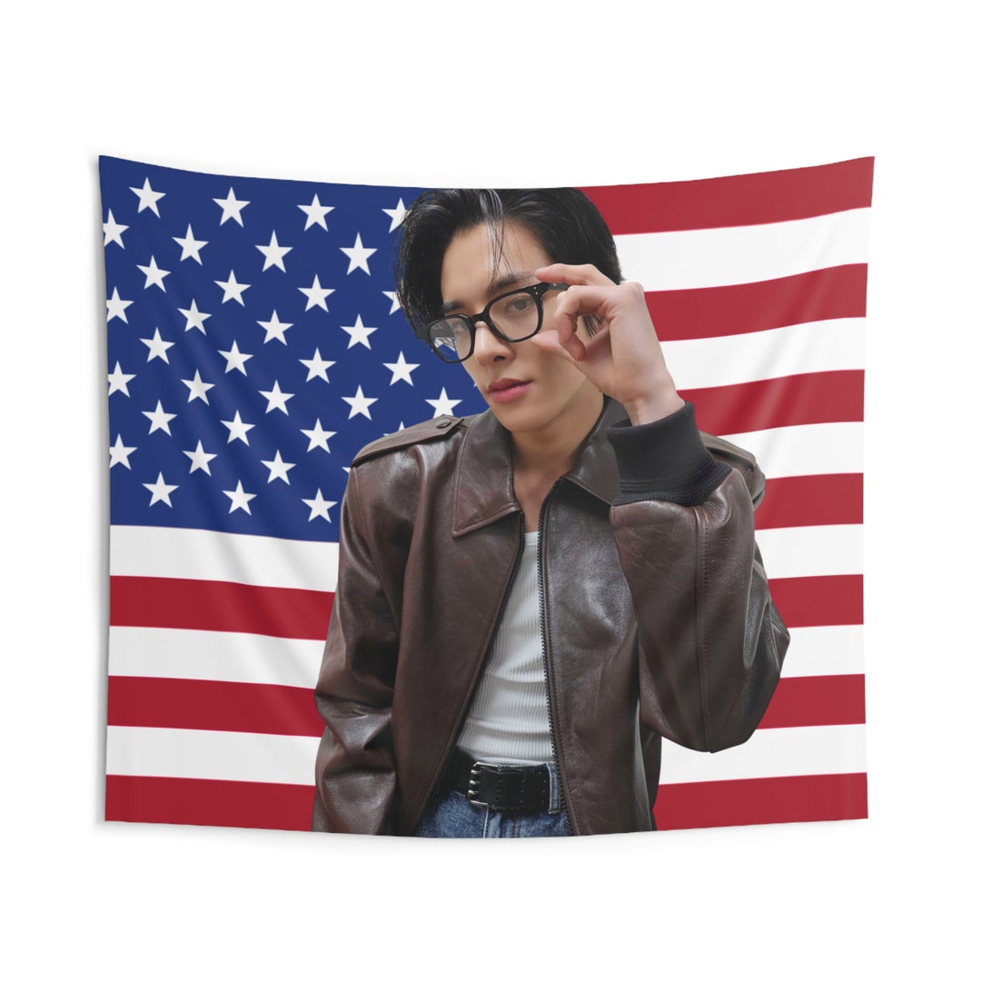 Enhypen Jake Flag Banner, Jake Enhypen Kpop American Flag Tapestry ...