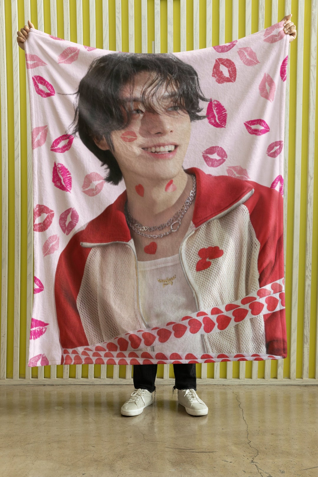 Jake Enhypen Photo Blanket Enhypen Personalized Merch Velveteen Blanket ...