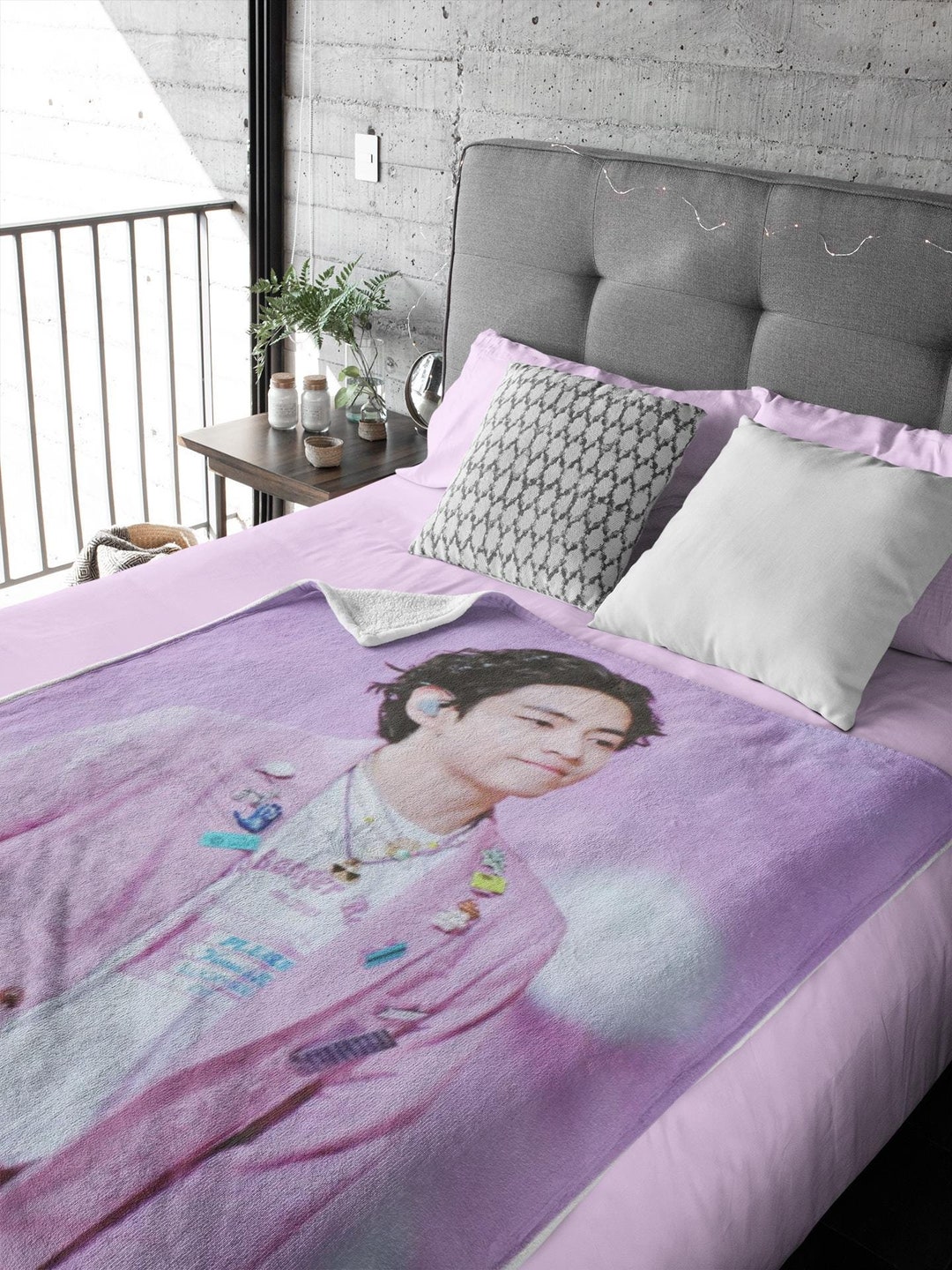 BTS Taehyung Blanket, Bts Kpop Taehyung Blanket, BTS Custom Blanket ...