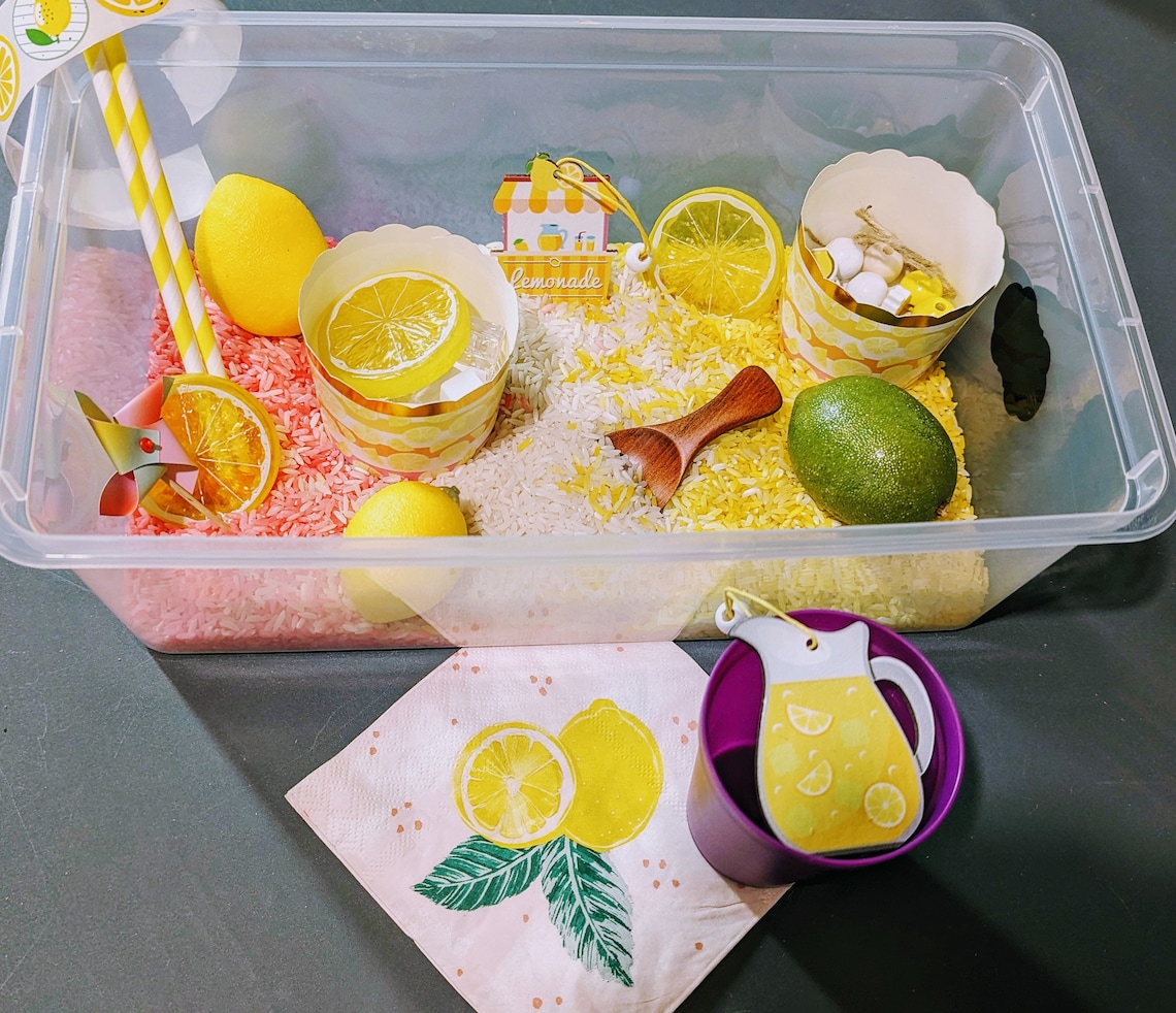 Lemonade Stand Sensory Bin Filler Kit - Etsy