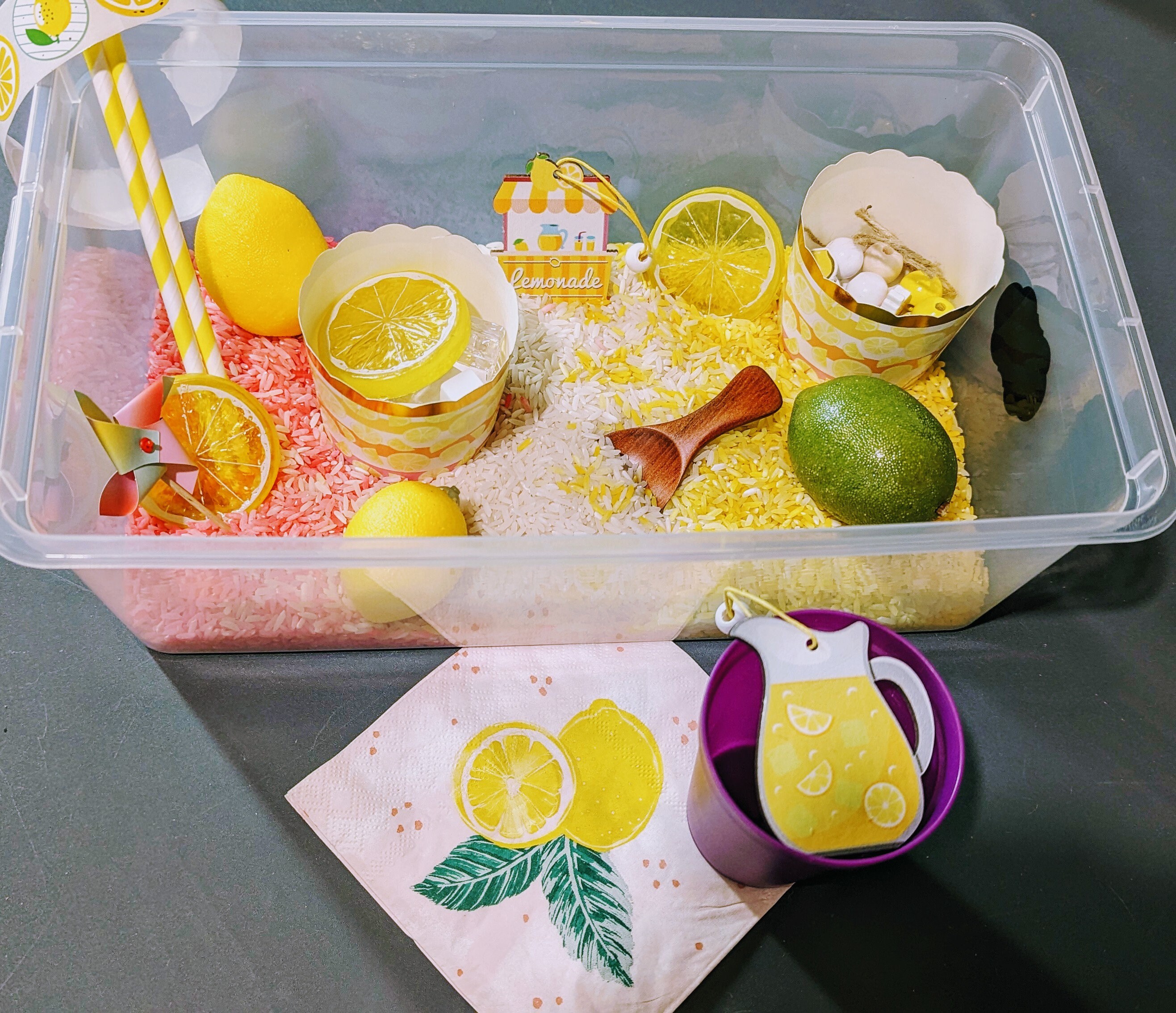 Lemonade Stand Sensory Bin Filler Kit - Etsy