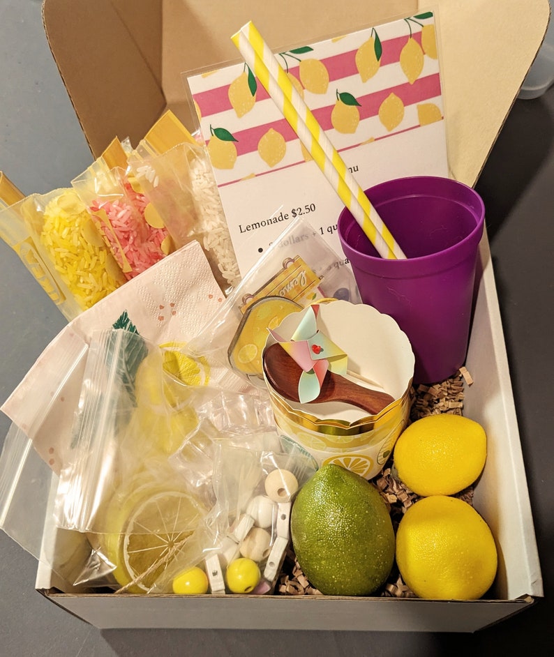 Lemonade Stand Sensory Bin Filler Kit - Etsy